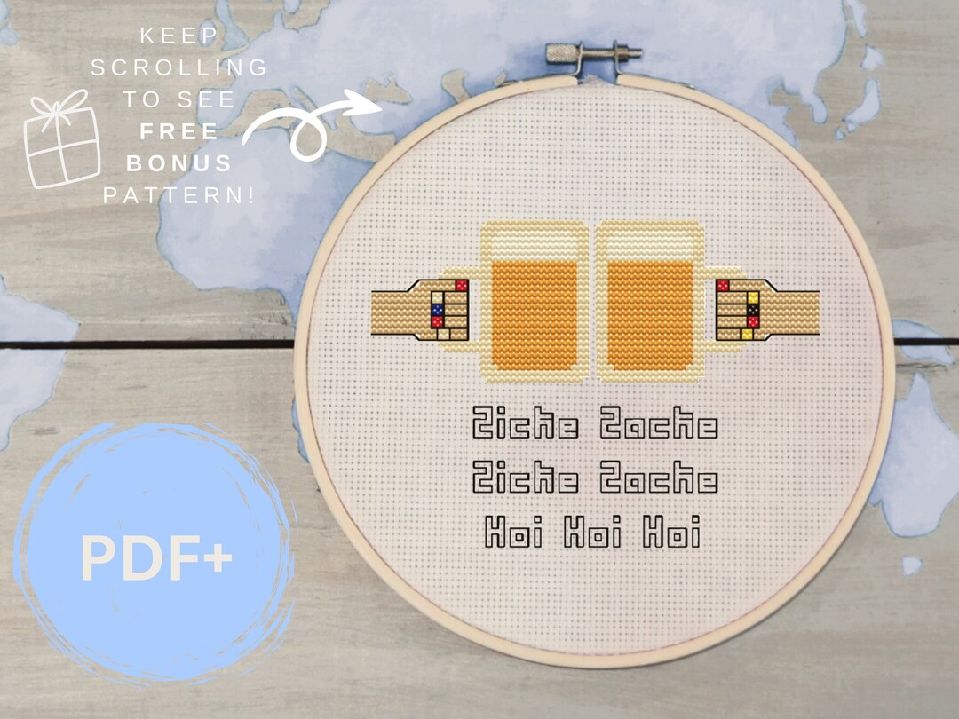 German Cross-stitch Pattern, Oktoberfest Cross Stitch Pattern, Instant ...