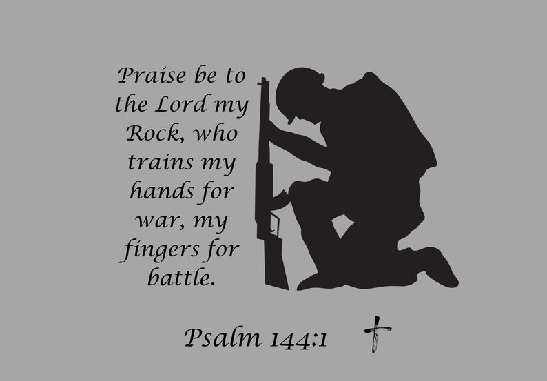Military Faith Tee With Biblical Verse. Inspirational Soldier Shirt ...