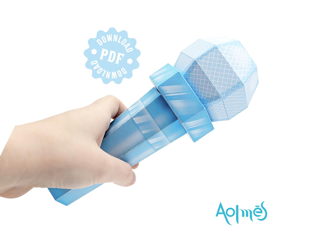 Paper Microphone, Microphone, Karaoke, Instant Download, Paper Toy PDF ...