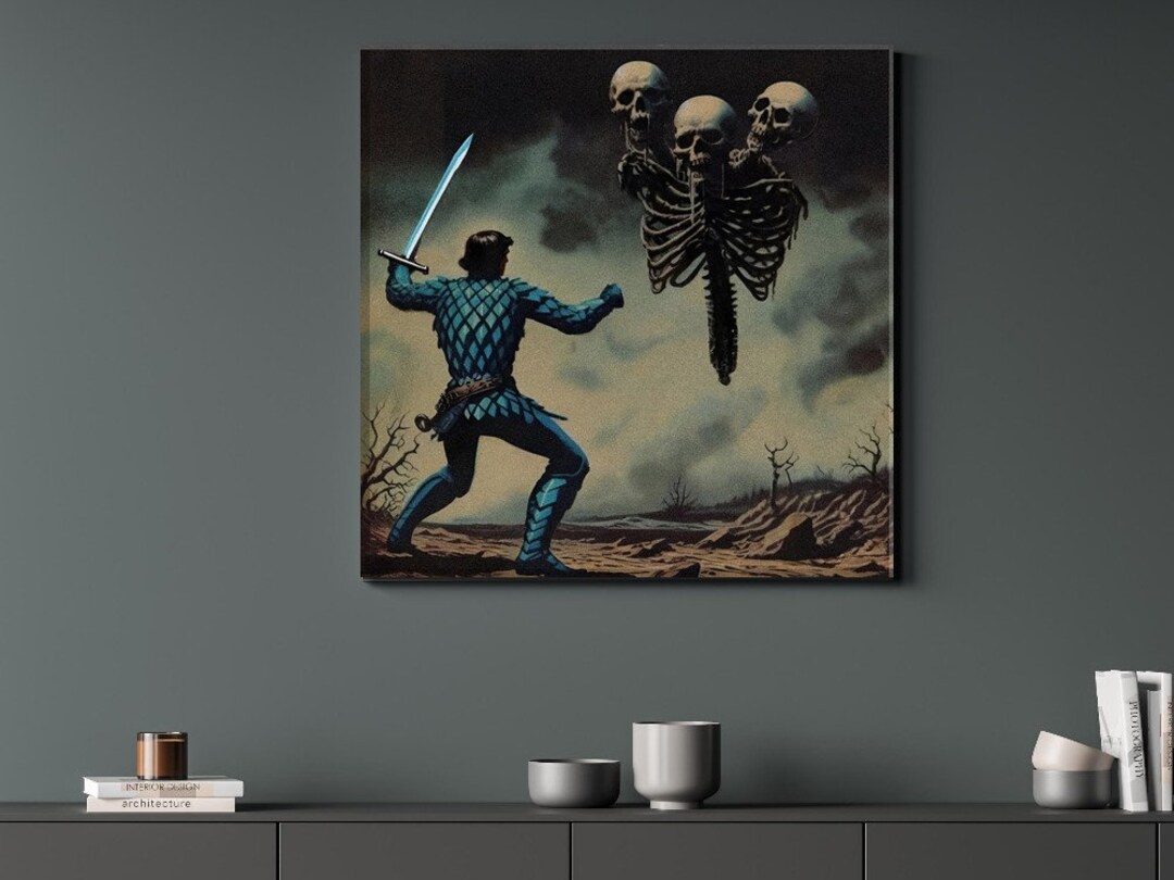 Minecraft Art| "the Wither" | Framed Canvas | Dark Fantasy| Minecraft ...