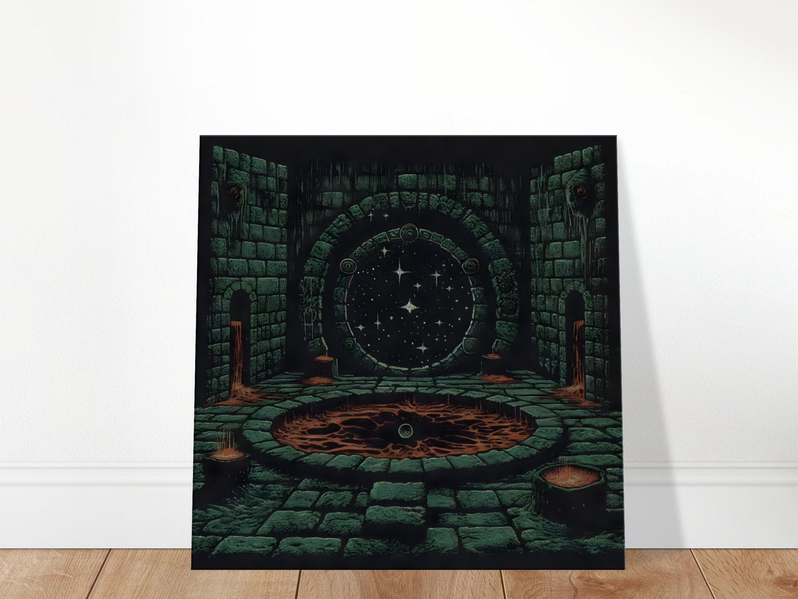 Minecraft Art| "the End Portal" | Framed Canvas | Dark Fantasy ...
