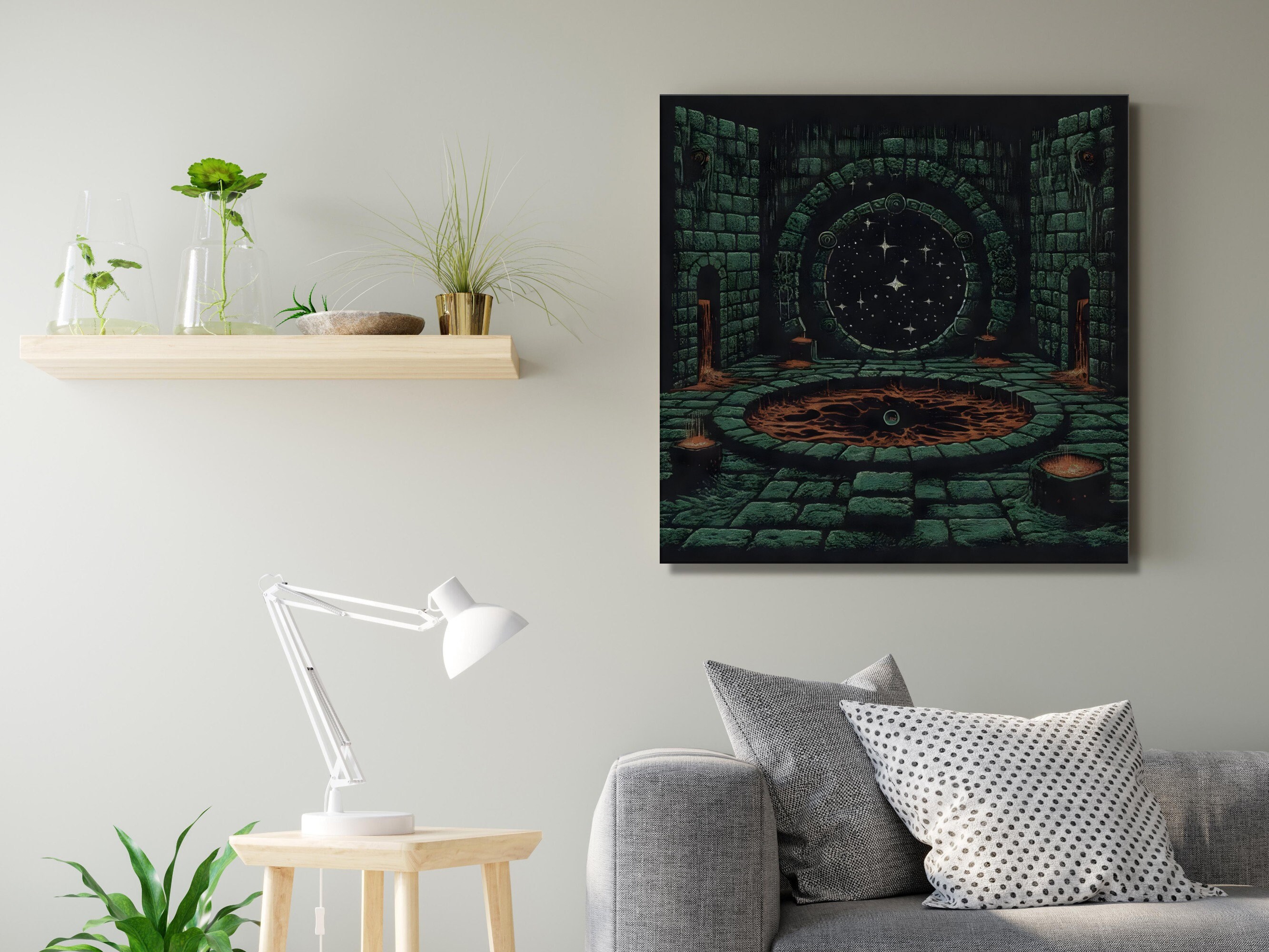 Minecraft Art| "the End Portal" | Framed Canvas | Dark Fantasy ...