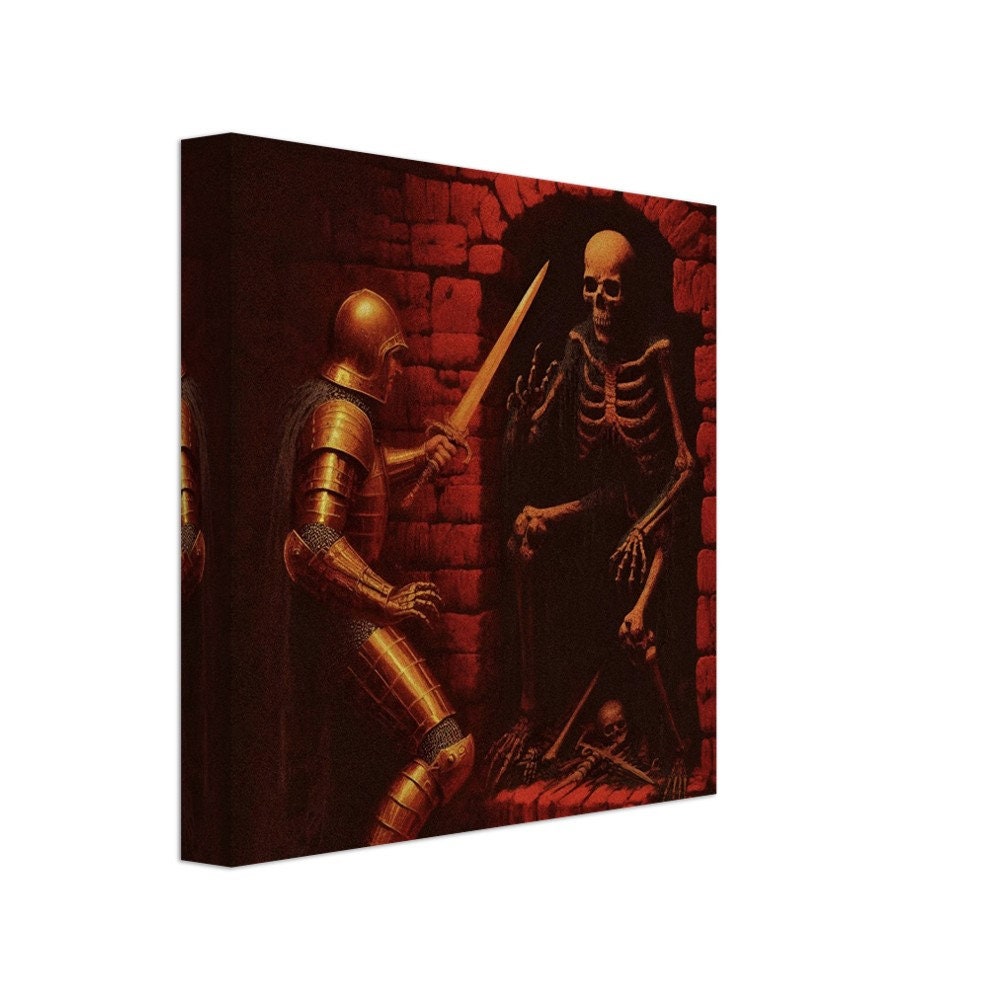 Minecraft Art| "nether Skeleton" | Framed Canvas | Dark Fantasy ...