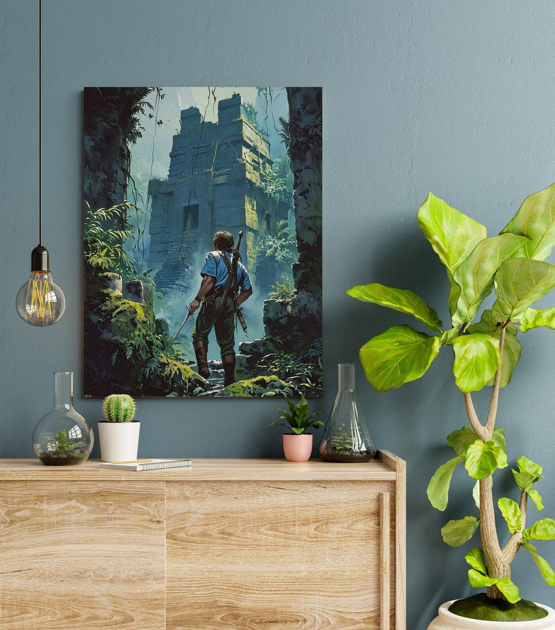 Minecraft Art | "jungle Temple" | Framed Canvas | Dark Fantasy ...