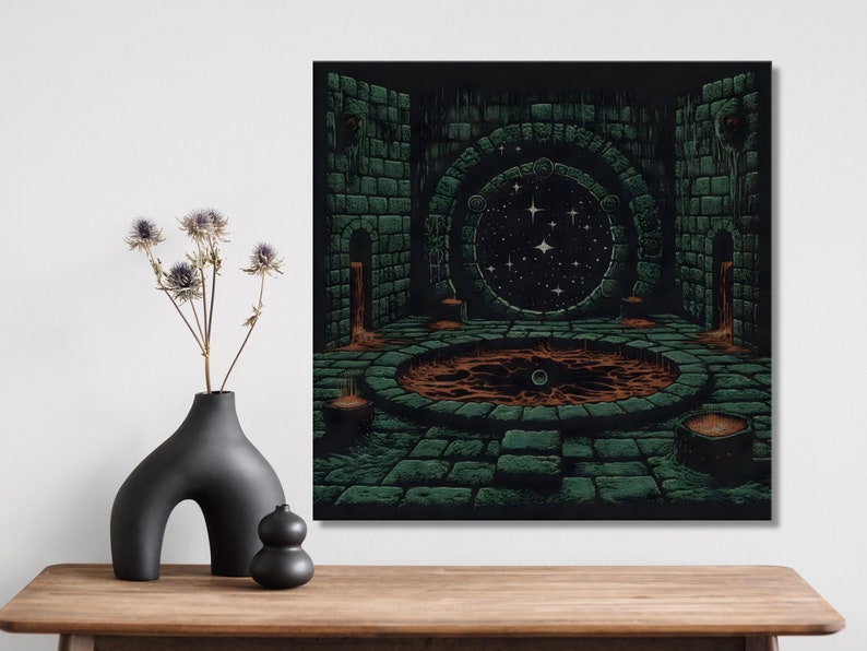 Minecraft Art| "the End Portal" | Framed Canvas | Dark Fantasy ...