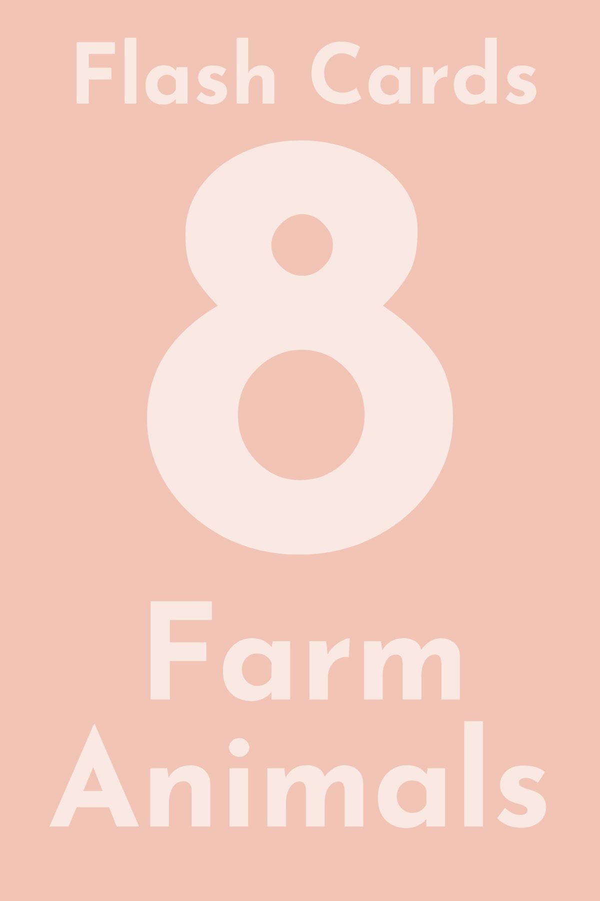 FARM ANIMALS Flash Cards, Montessori Cards, PDF Printable Cards ...