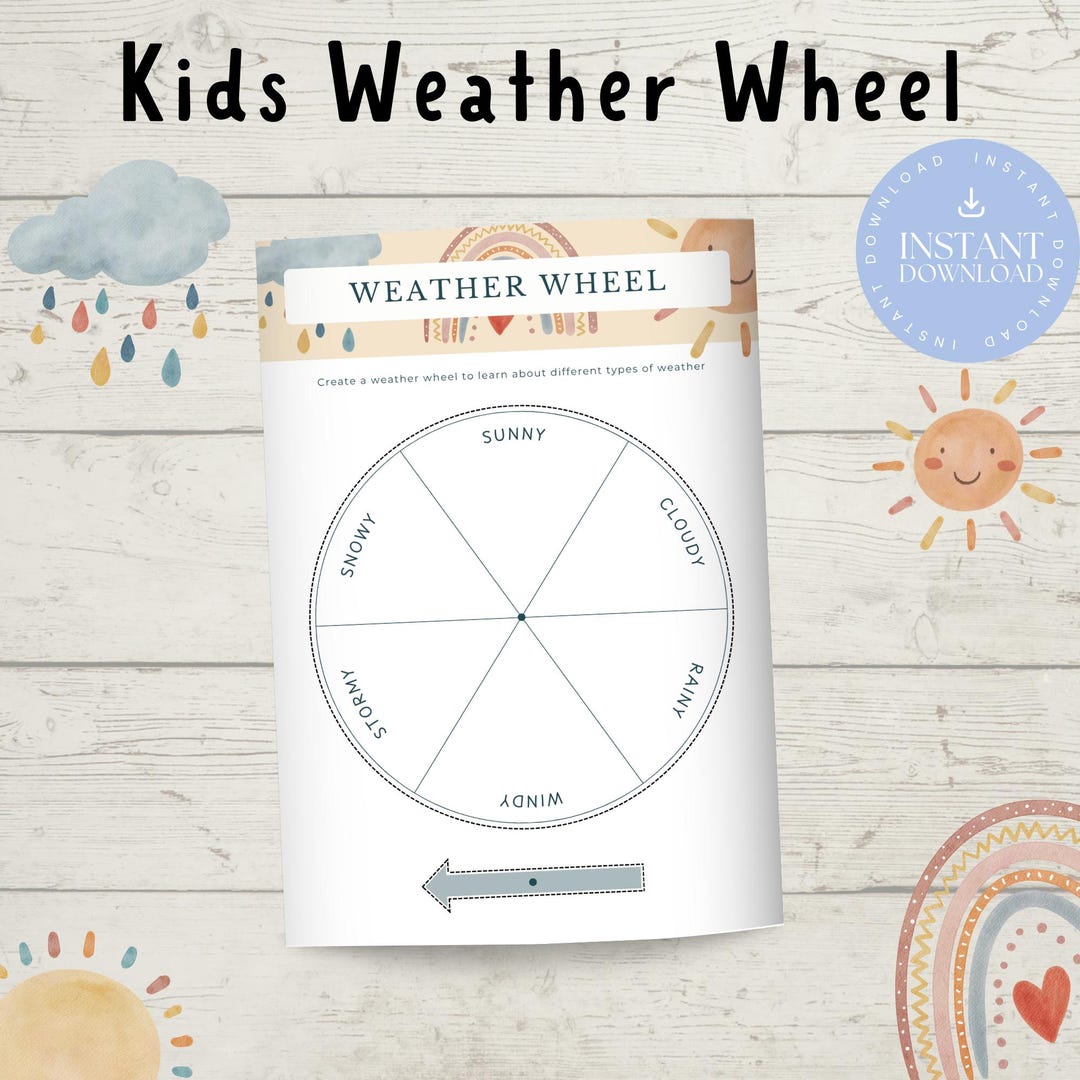 Weather Wheel Printable Activity | Kids Fun Educational Activity ...