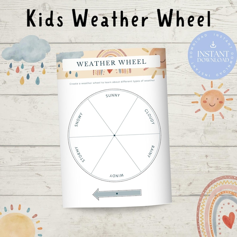 Weather Wheel Printable Activity | Kids Fun Educational Activity ...
