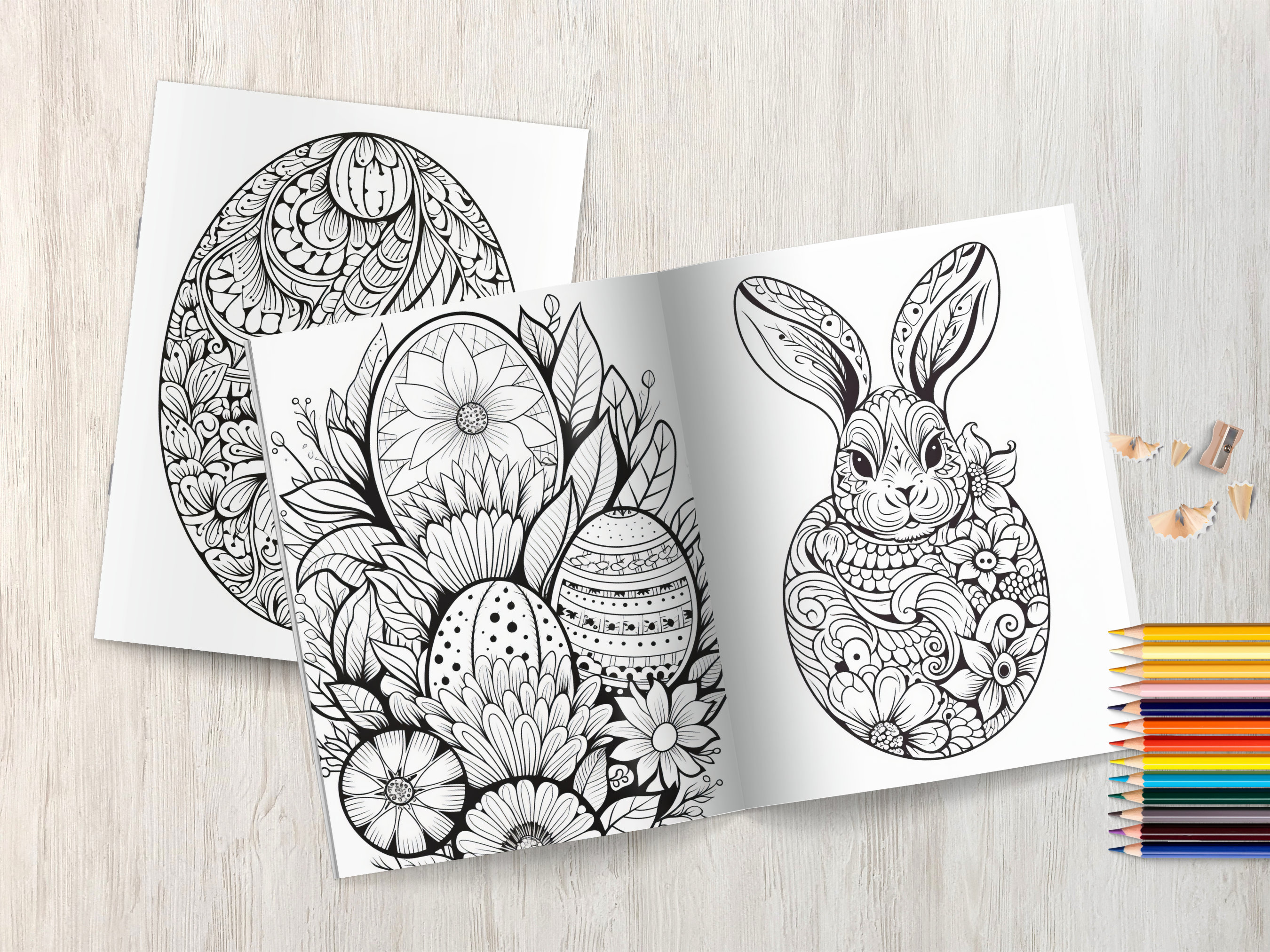 EASTER Mindfulness Colouring Pages for Adults, 25 Sheets, Spring ...