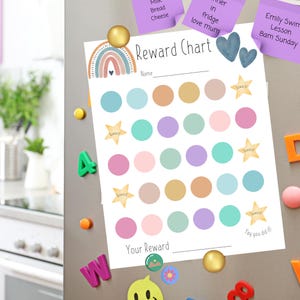 Printable Watercolor Rainbow Reward Chart | Positive Behavior Chart for ...