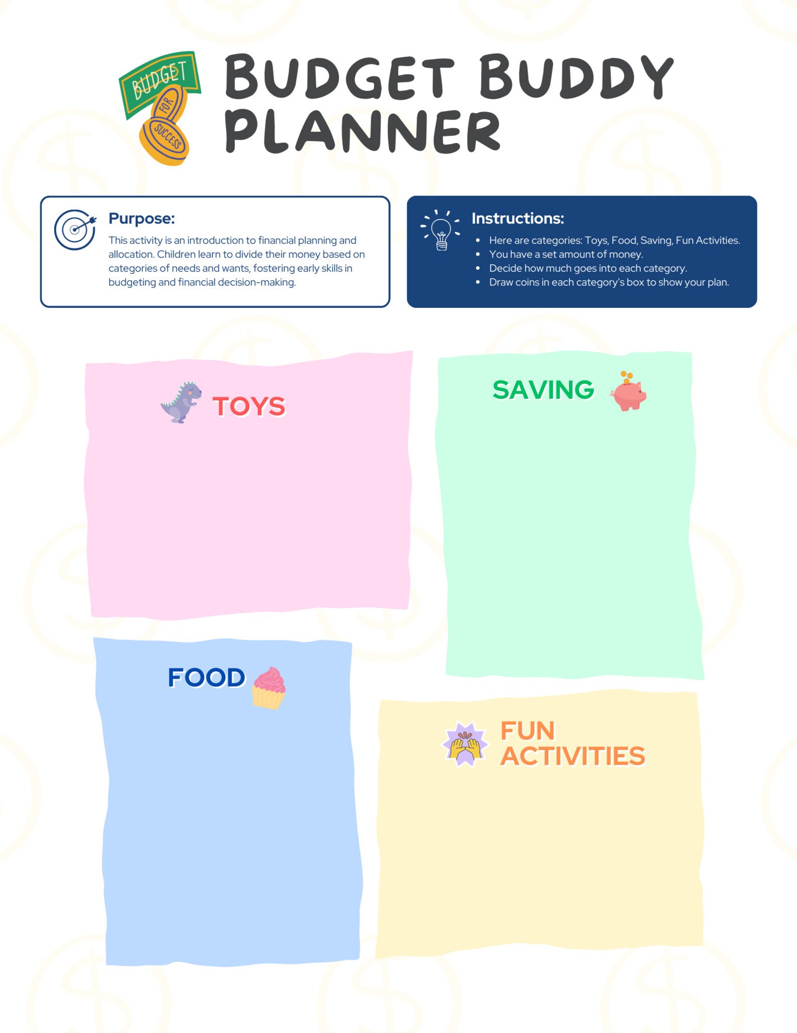 Money Management Activity Sheets, Fun Printable Worksheets, Kids ...