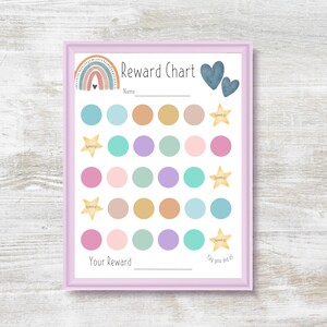 Printable Watercolor Rainbow Reward Chart Positive Behavior Chart for ...