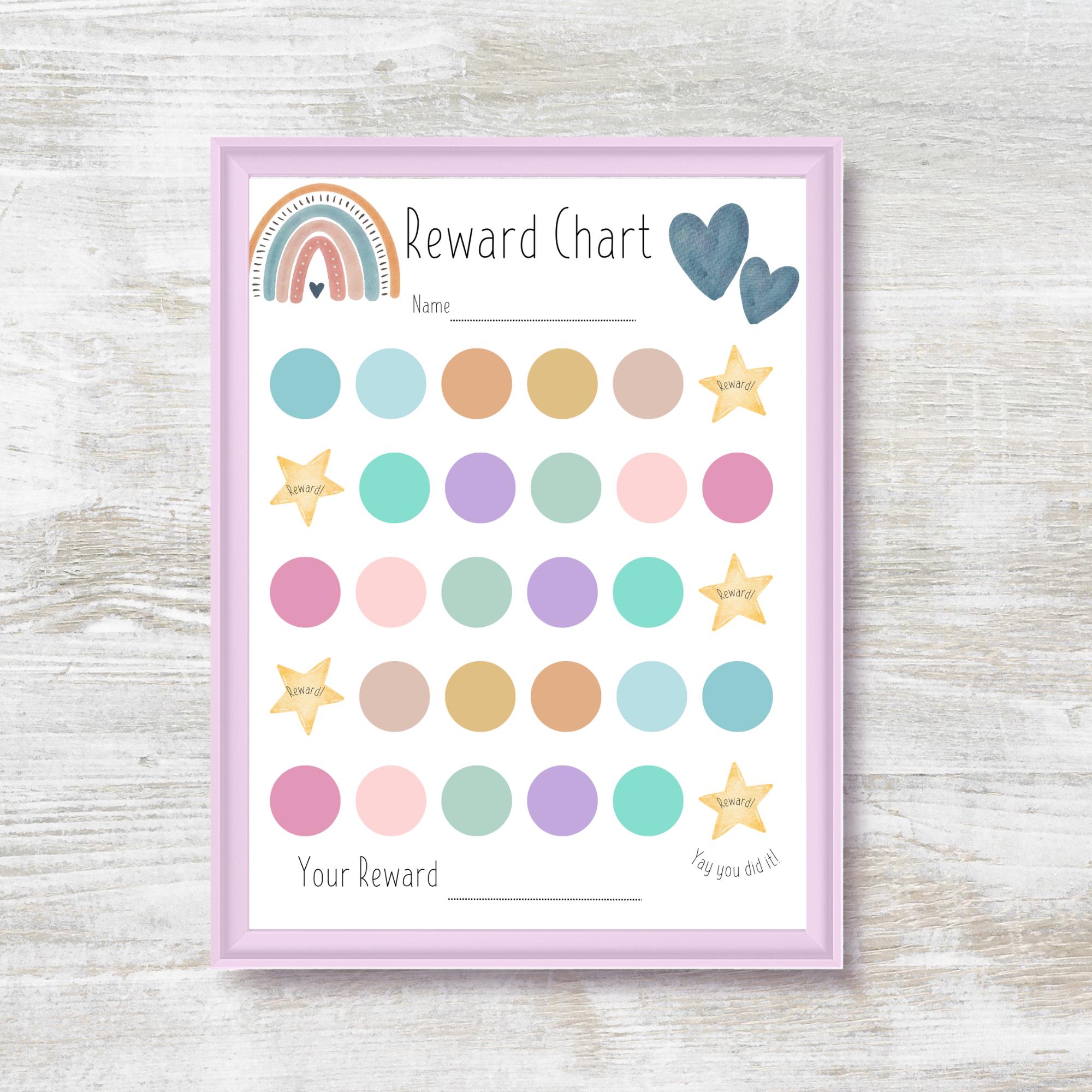 Watercolor Rainbow Reward Chart: Kids Positive Behavior (PDF) - Etsy