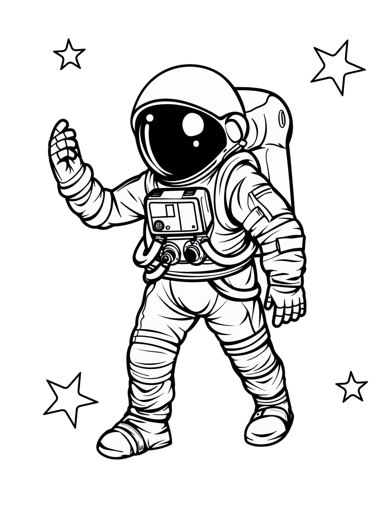 Outer Space Kids Coloring Pages, Space Activity, Rocker, Spaceman ...