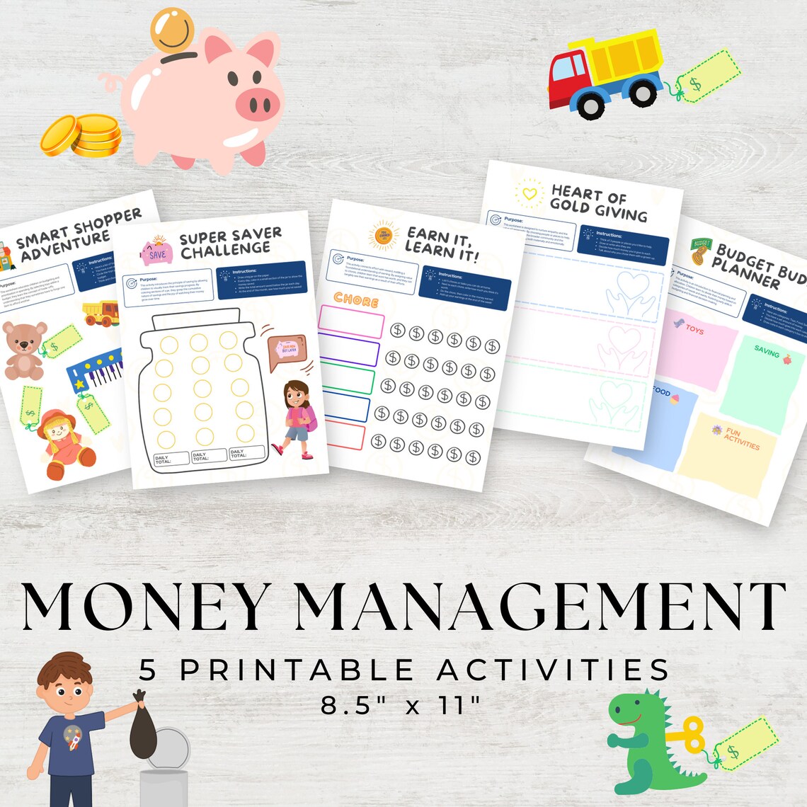 Money Management Activity Sheets, Fun Printable Worksheets, Kids ...