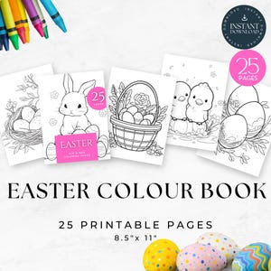 Easter 25-page Printable Easter Coloring Book | Kids’ Easter Activity ...