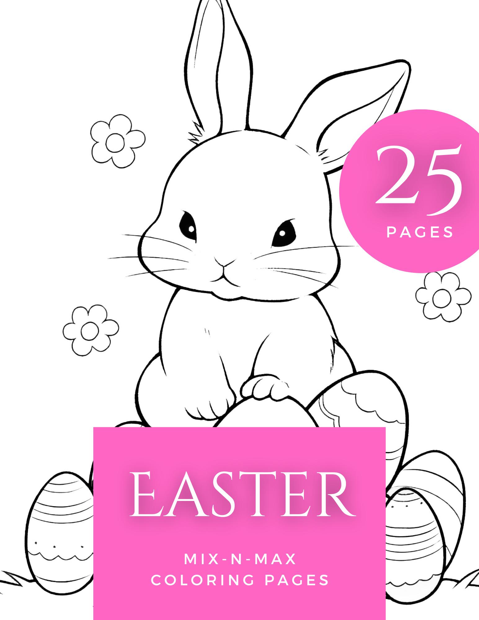 Easter 25-page Printable Easter Coloring Book | Kids’ Easter Activity ...