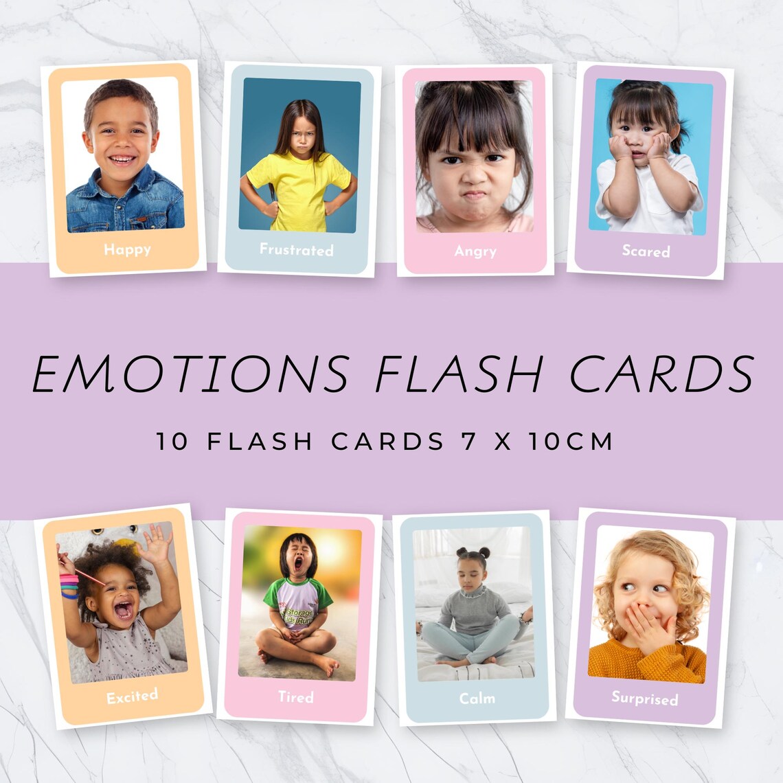 Emotion Flashcards for Kids: Social Emotional Learning (PDF) - Etsy
