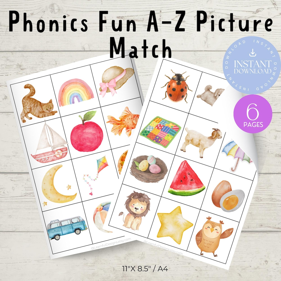 Phonics Fun A-Z Picture Match Alphabet Sound Match – A-Z Phonics ...