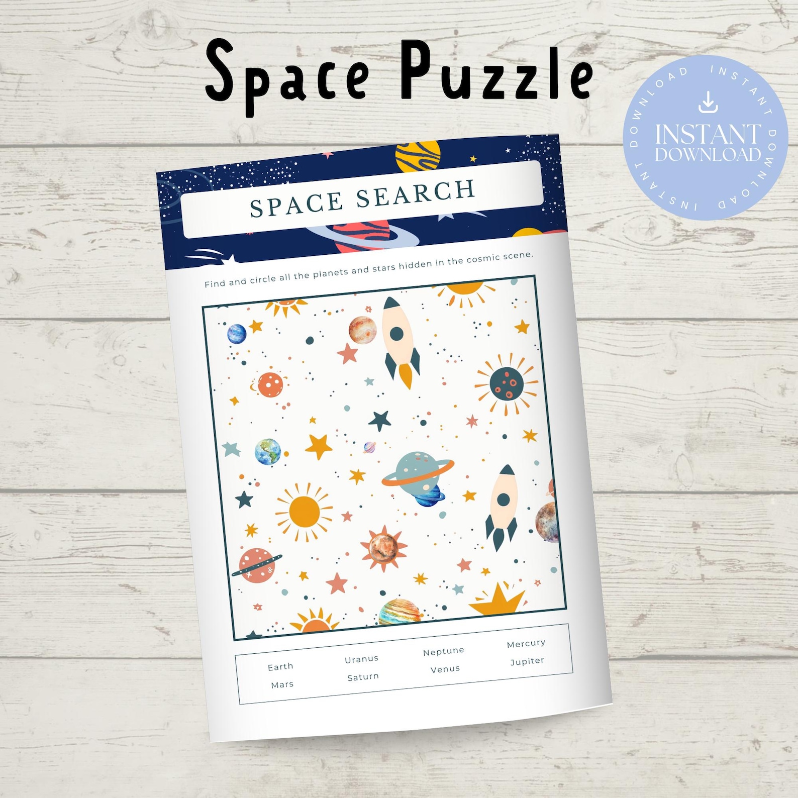 Space Search | Printable Space Exploration Activity for Kids | Fun ...
