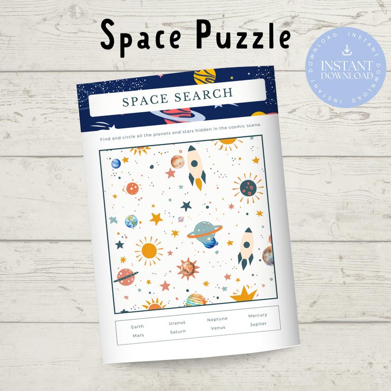 Space Search | Printable Space Exploration Activity for Kids | Fun ...