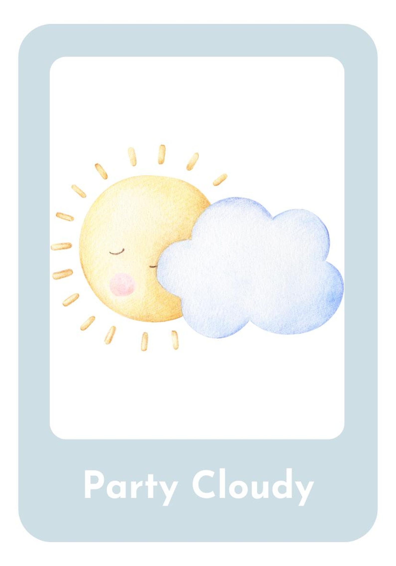 Weather Flash Cards: Montessori Educational Activity (PDF Printable) - Etsy
