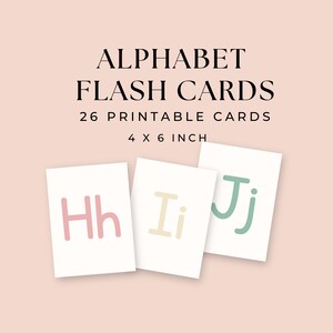 ALPHABET Flash Cards, Montessori Cards, PDF Printable Cards, Preschool ...