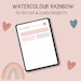 Watercolour Rainbow Boho to Do List, Printable, Kids School Project ...