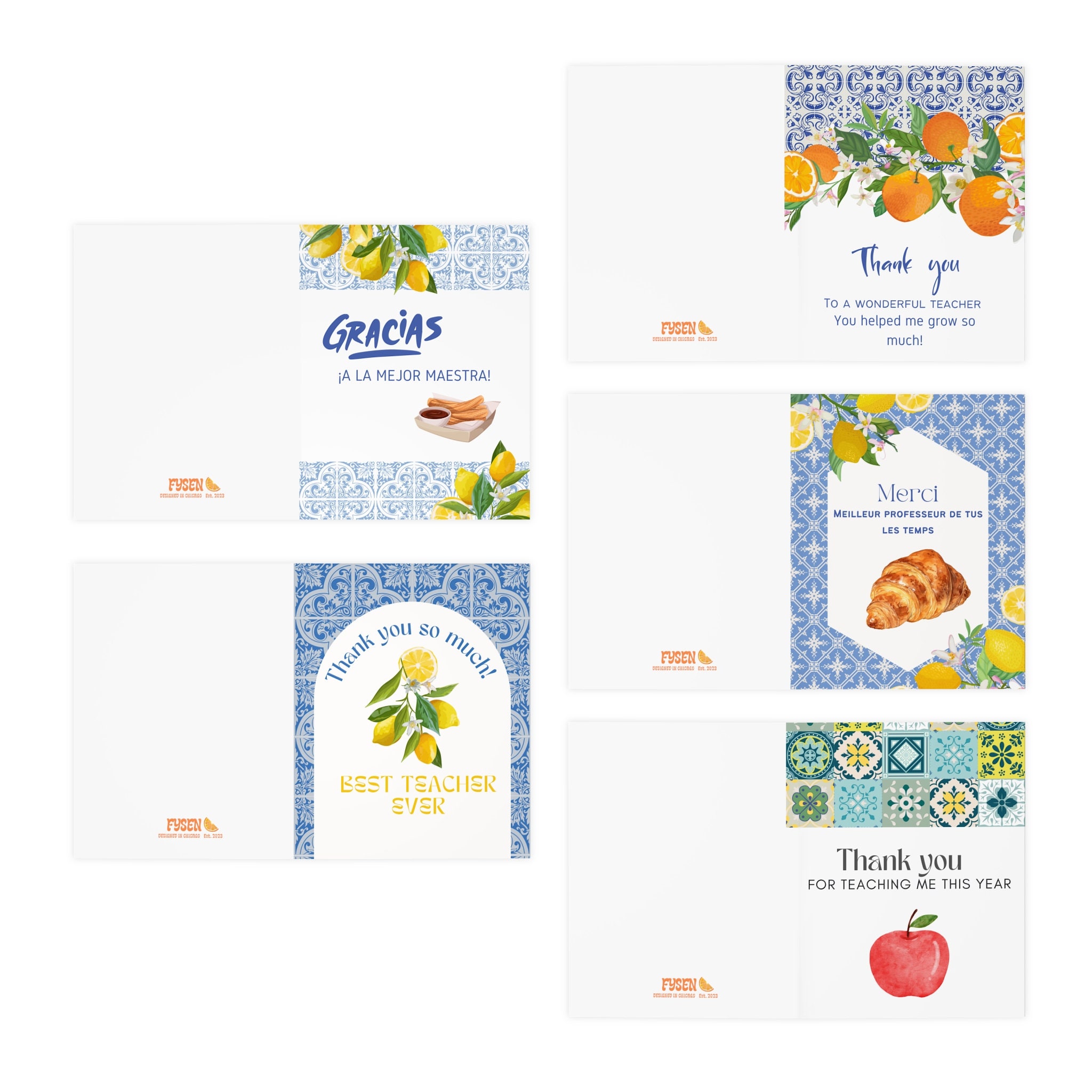 Teacher Appreciation Thank You Teacher Card Thank You Spanish Teacher ...