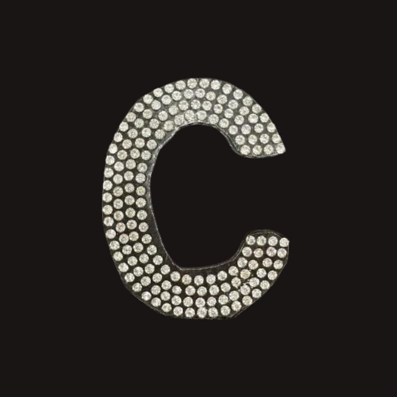 Crystal Luminous Letter Patches Iron on Alphabet Embroidery Stones ...
