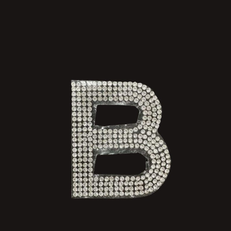 Crystal Luminous Letter Patches Iron on Alphabet Embroidery Stones ...