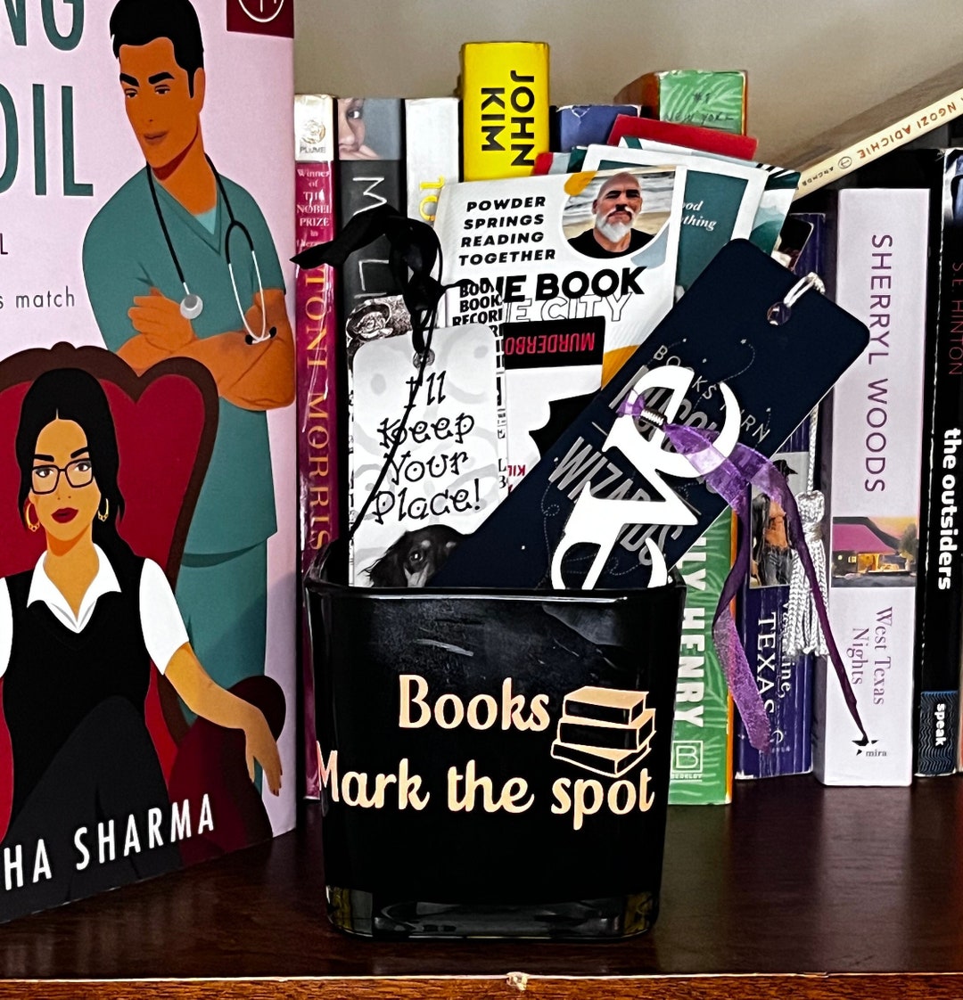 Painted Glass Bookmark Holder - Etsy