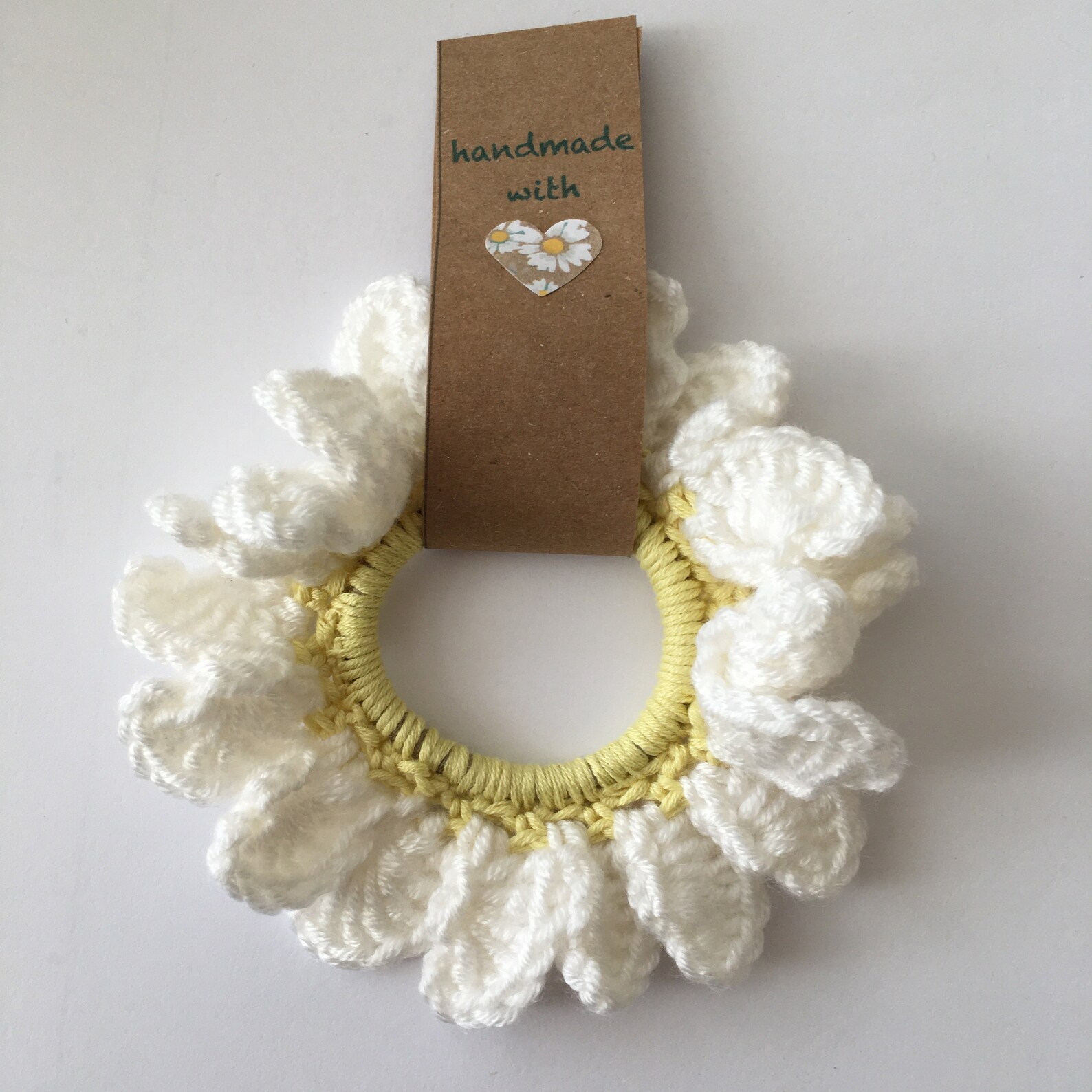 Flower Design Handmade Crochet Hair Scrunchie - Etsy