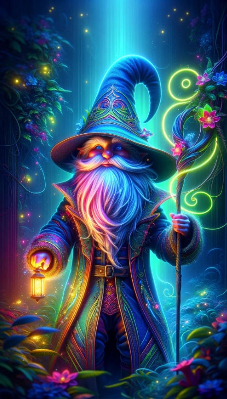 Happy Gnome Wizard - Digital Download - PNG 300DPI - Sublimation ...