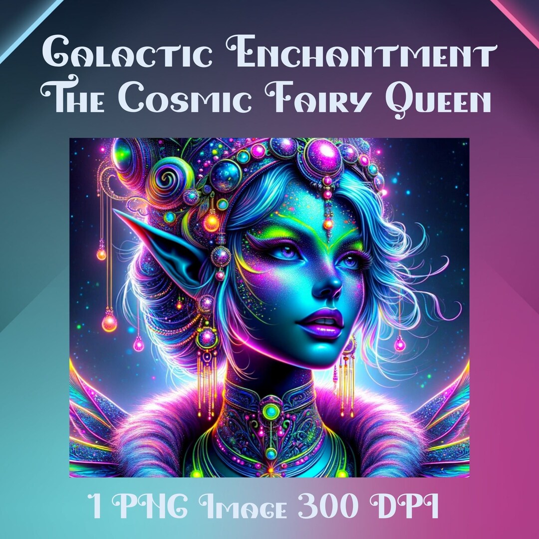 Galactic Enchantment: the Cosmic Fairy Queen| PNG | 300DPI | Digital ...