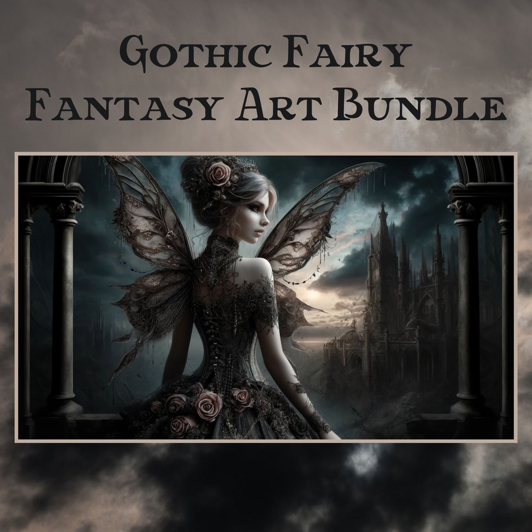 Gothic Fairy Fantasy Art Bundle: Set of 5 Enchanting Dark Fairy Prints ...