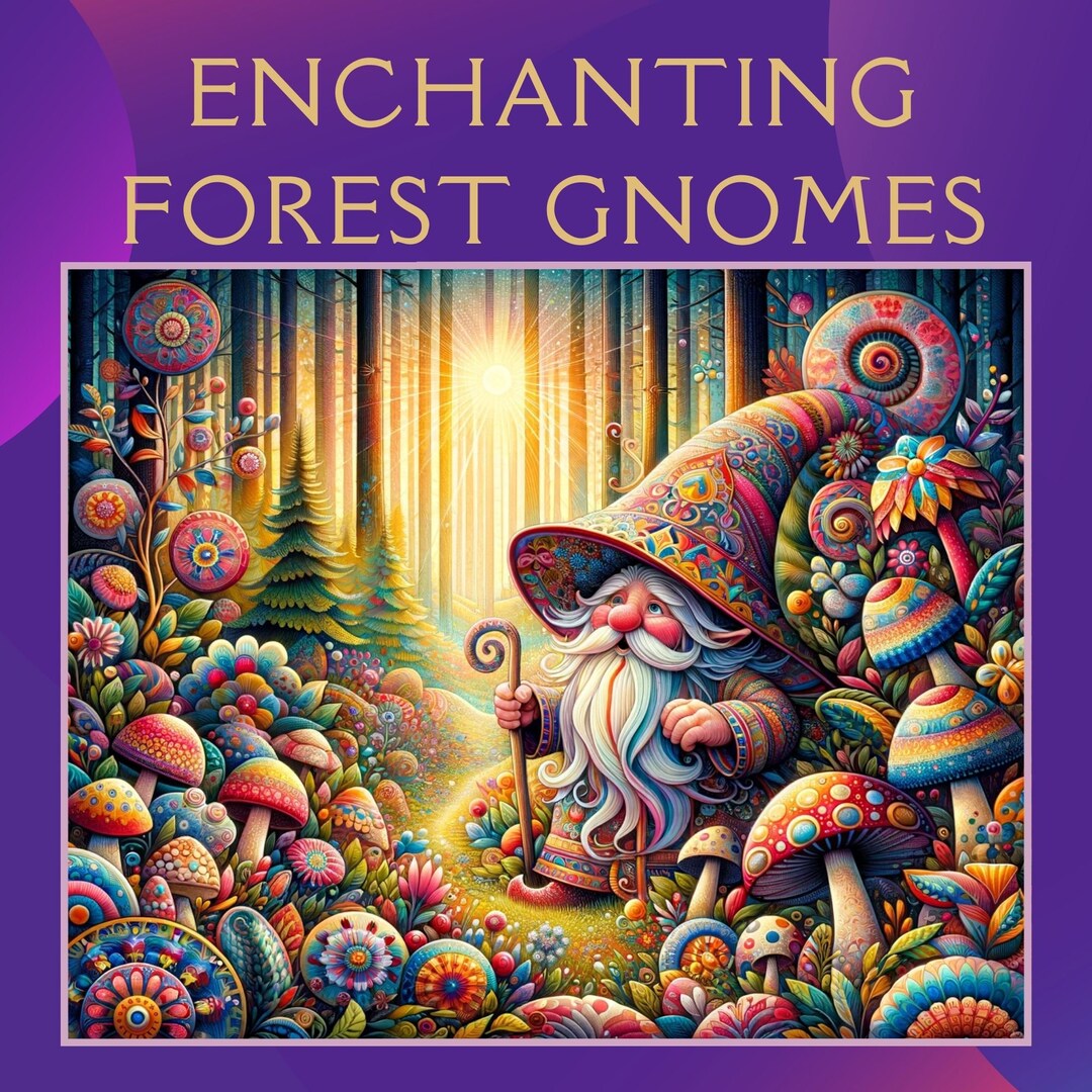 Enchanting Forest Gnomes - Magical Digital Art Bundle - 8 PNG Images at ...