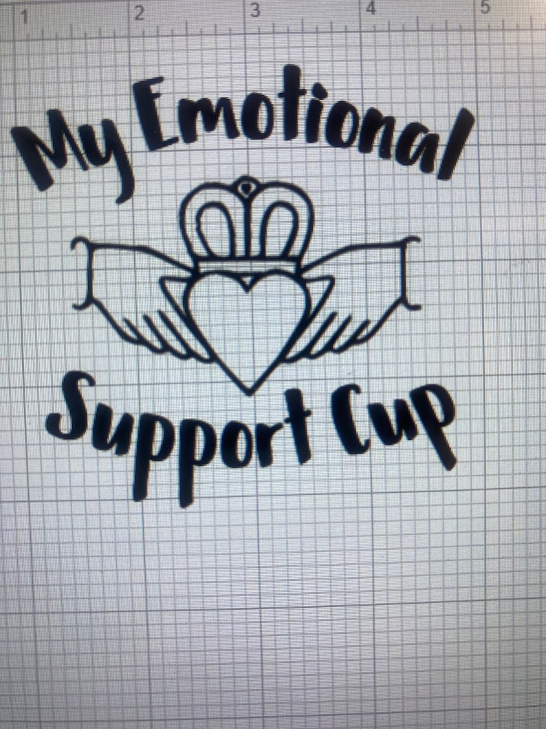 Emotional Support Cup Vinyl Sticker - Etsy