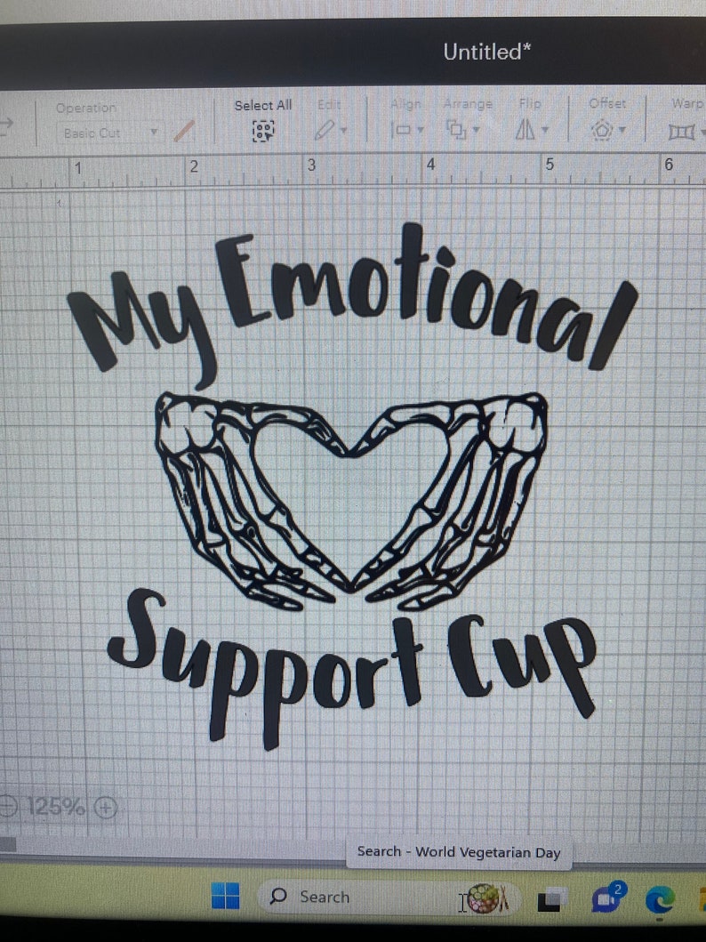 Emotional Support Cup Vinyl Sticker - Etsy