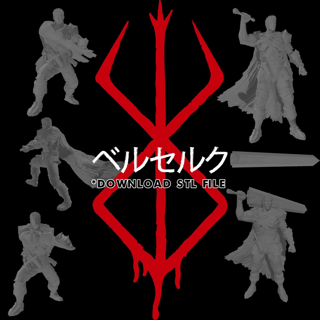 Berserk Stl Guts Stl Dark Swordman Stl Miniature Stl Fantasy Character ...