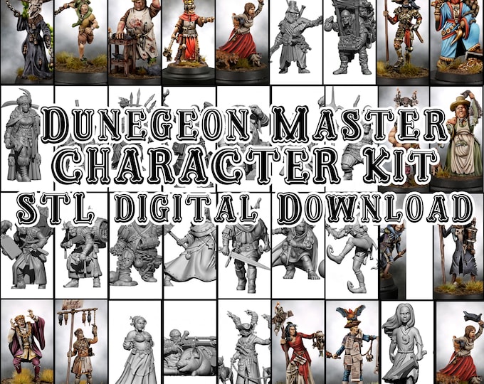 Dnd Stl Bundle Dungeon Master Starter Kit Stl DM Starter Set Miniatures 28 Mm Stl Dungeons and ...