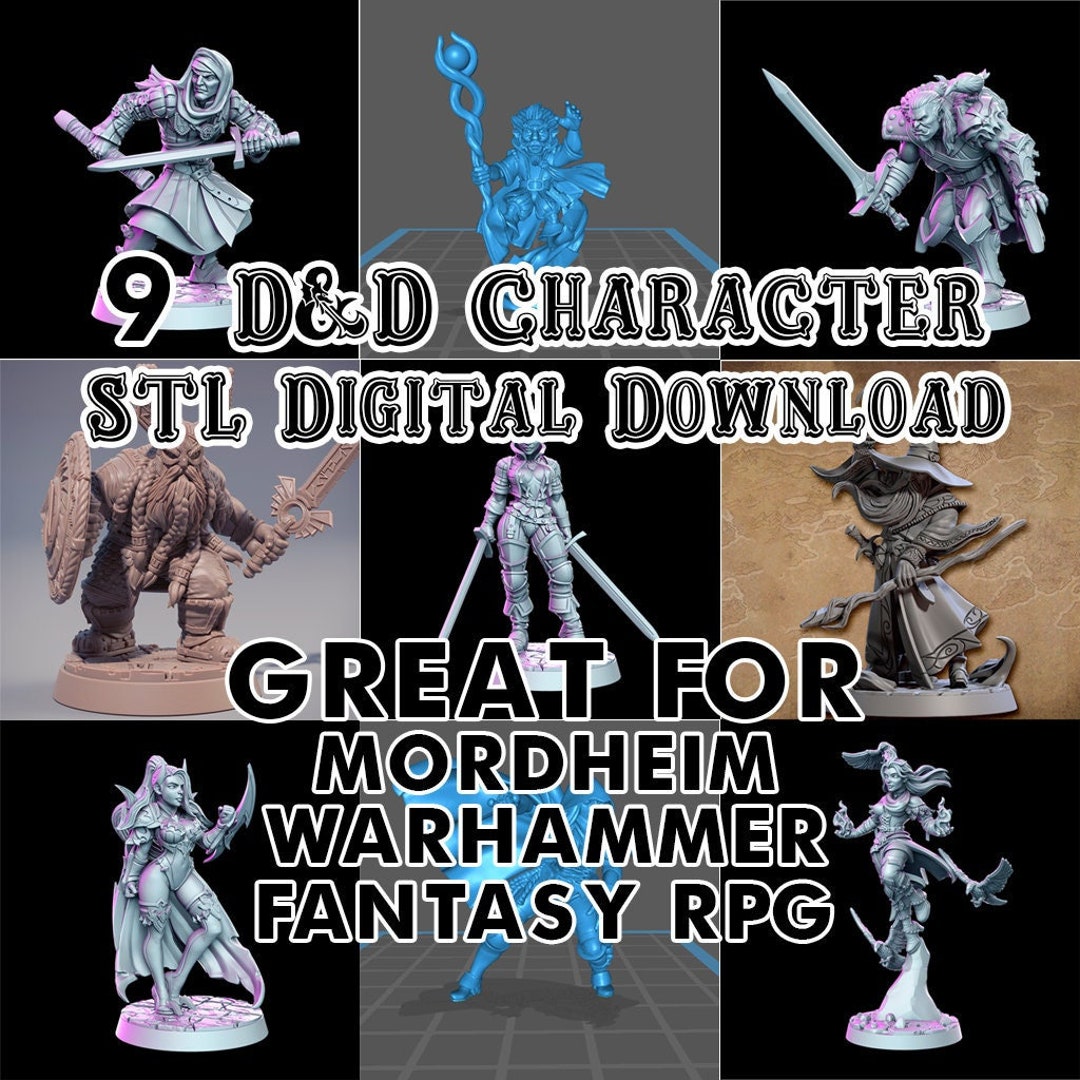 Bundle Stl Dnd Character Miniature Dnd Class Rpg Dnd Stl 3d - Etsy