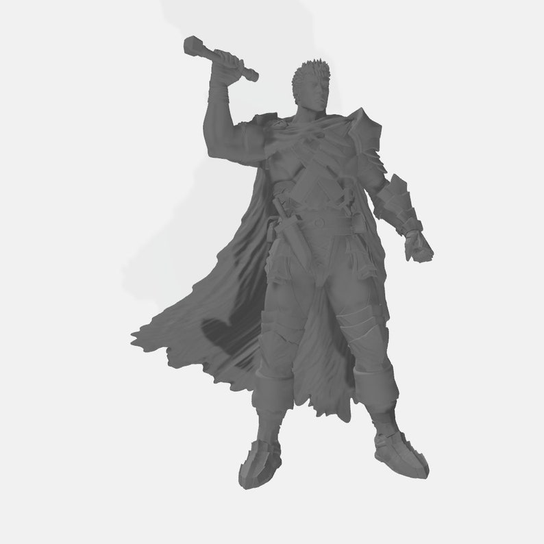 Berserk Stl Guts Stl Dark Swordman Stl Miniature Stl Fantasy Character ...