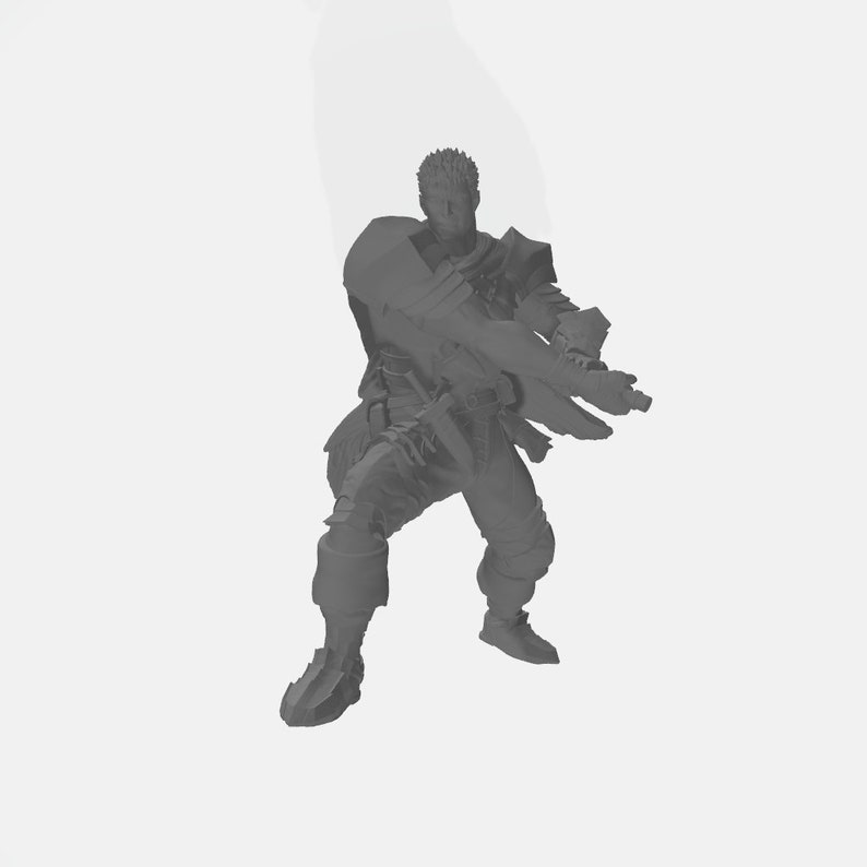 Berserk Stl Guts Stl Dark Swordman Stl Miniatur Stl Fantasy Charakter ...