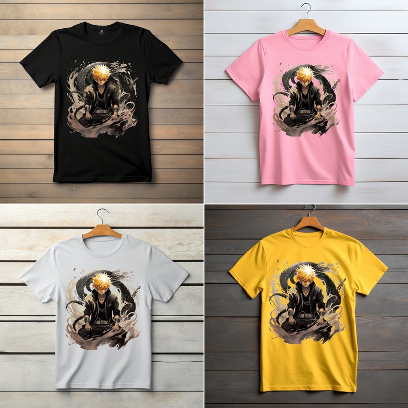 Anime T-shirt Design L Svg & Png Transparent Images L Digital Downloads ...