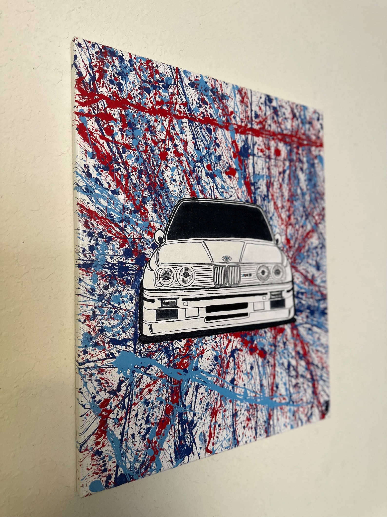 BMW E30 M3 Hand Painted Canvas 16x20 - Etsy