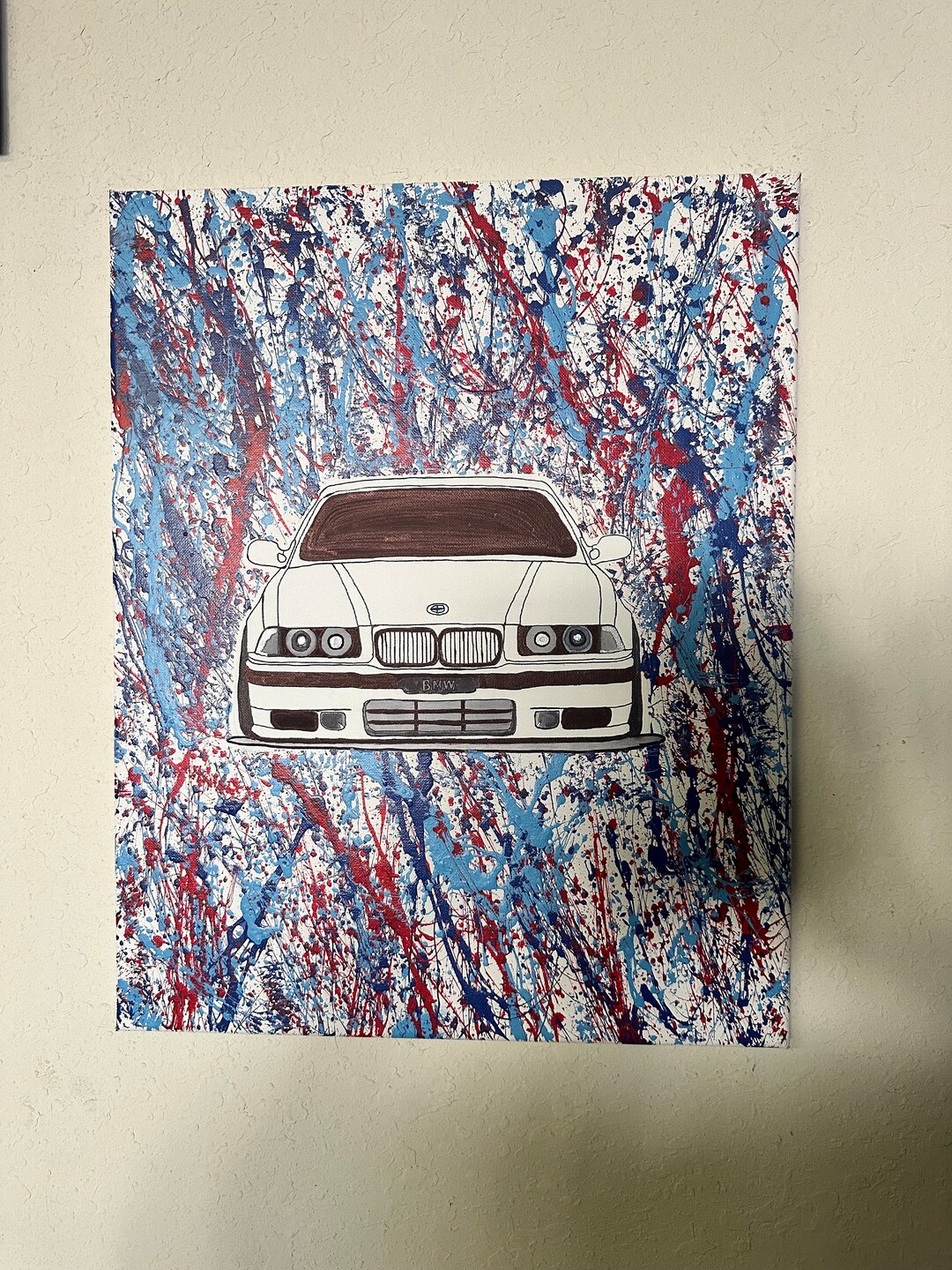 BMW E36 M3 Hand Painted Canvas 16x20 - Etsy