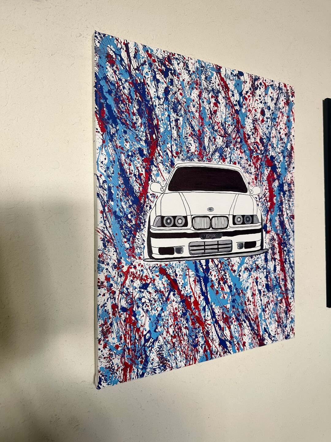 BMW E36 M3 Hand Painted Canvas 16x20 - Etsy