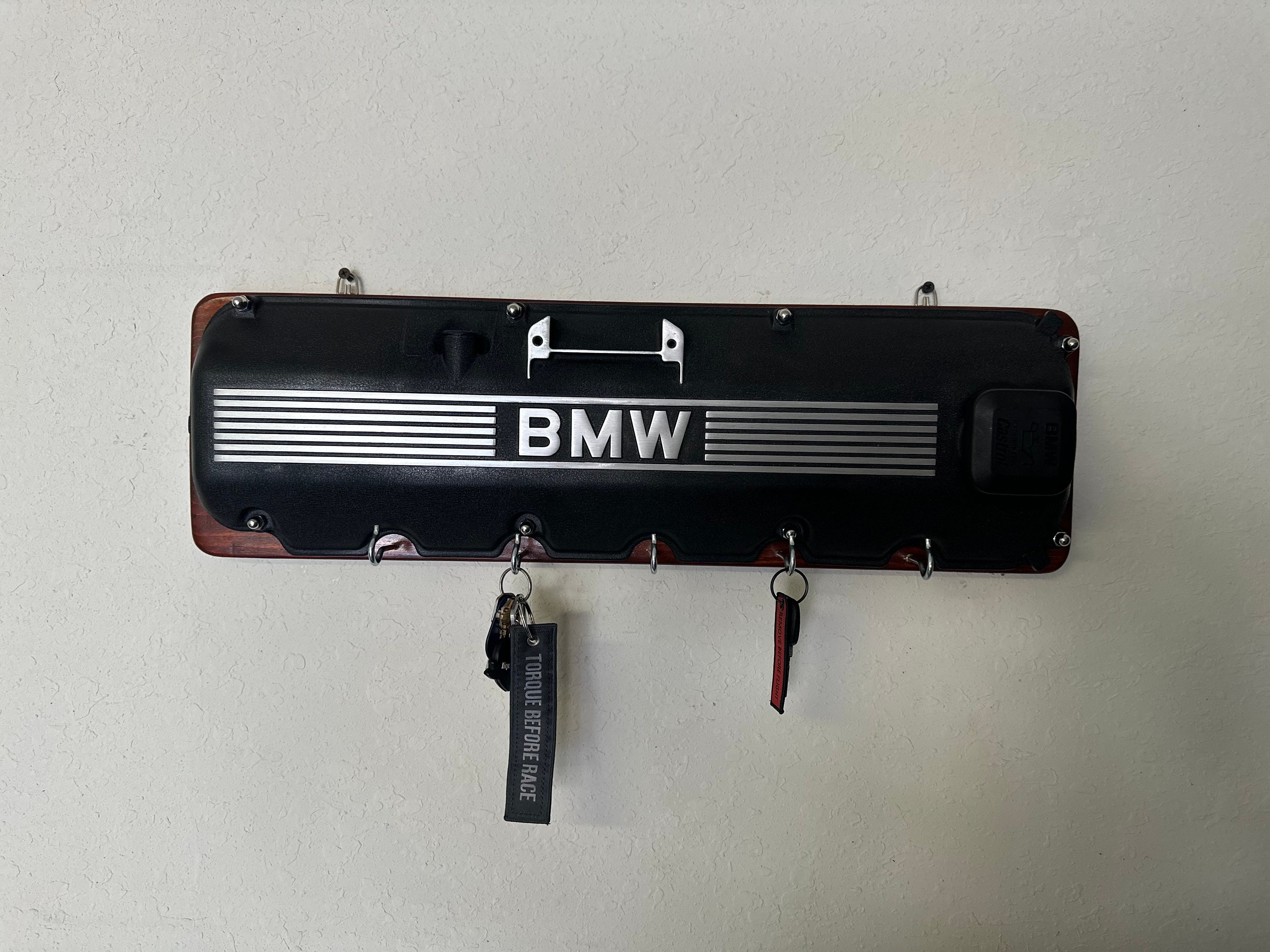 BMW Valve Cover E30 M20, Key Holder, Key Rack, Solid Wood Mounted - Etsy