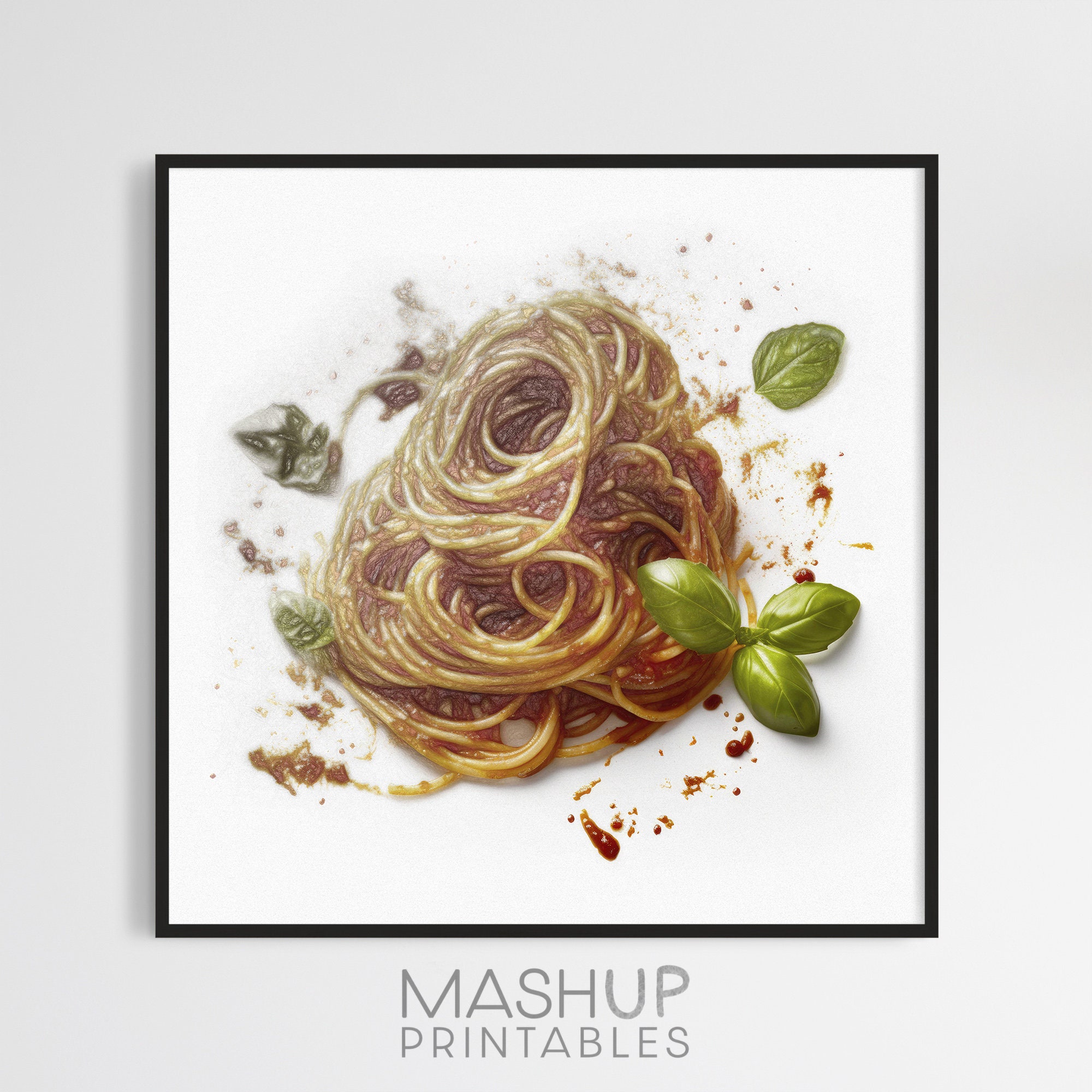 Spaghetti Poster Digital Download Printable Kitchen Art - Etsy